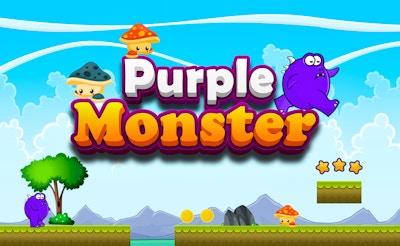 Purple Monster Adventure 🕹️ Play Now on GamePix