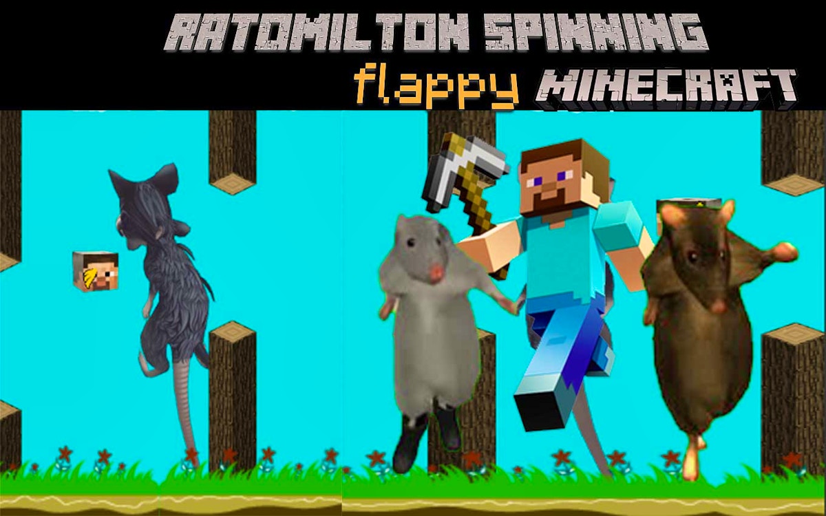 Ratomilton Spinning Flappy Minecraft 🕹️ Play Now on GamePix