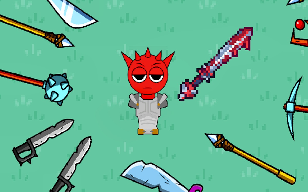 Red Sprunki With A Sword 🕹️ Play Now on GamePix