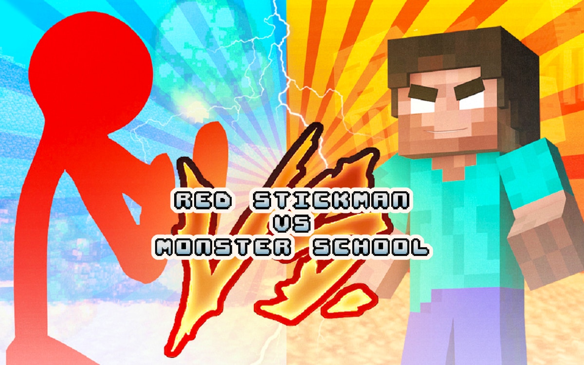 Red Stickman Vs Monster School 🕹️ Play Now on GamePix