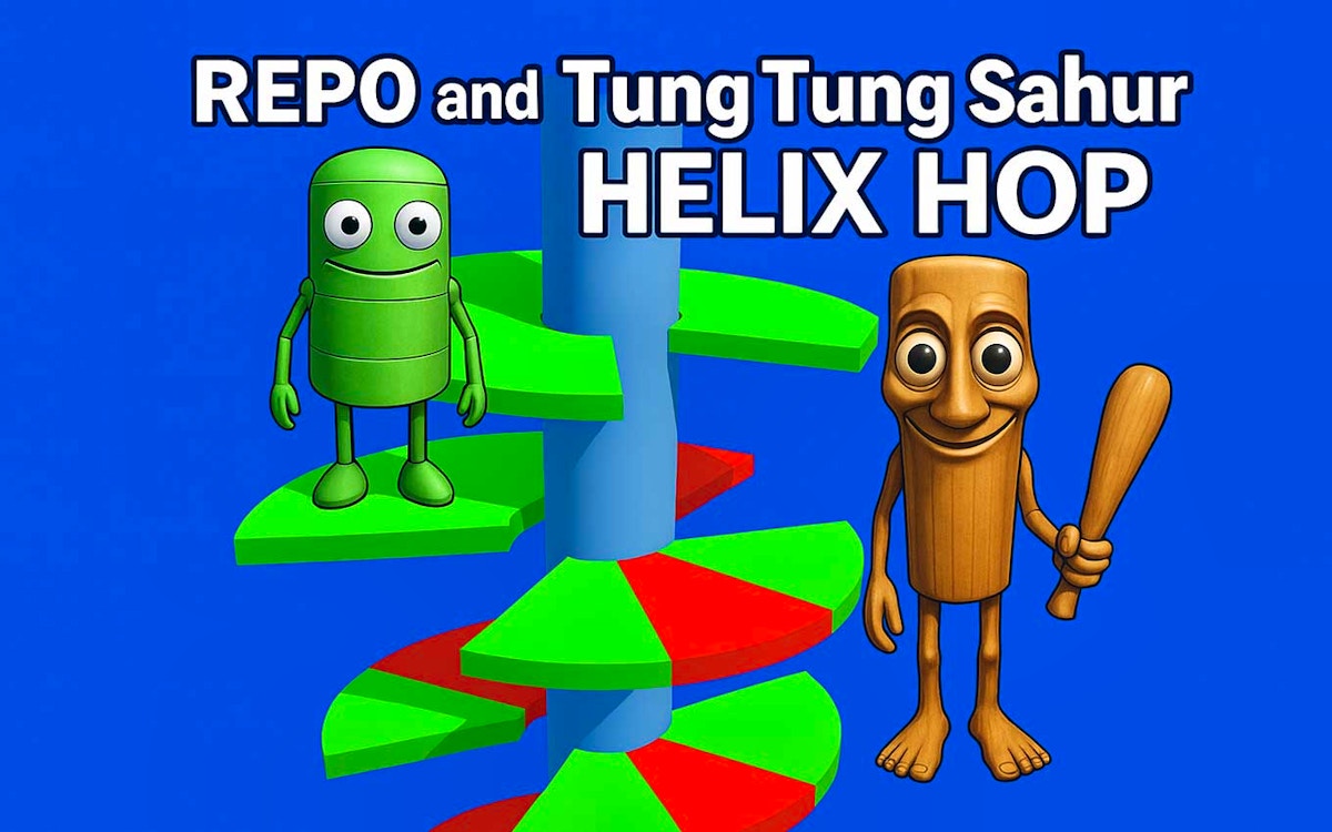 Repo And Tung Tung Sahur: Helix Hop 🕹️ Play Now on GamePix