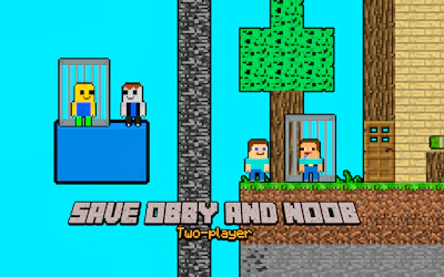 Save Obby And Noob Two-players 🕹️ Play Now on GamePix