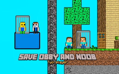 Save Obby And Noob Two-players 🕹️ Play Now on GamePix