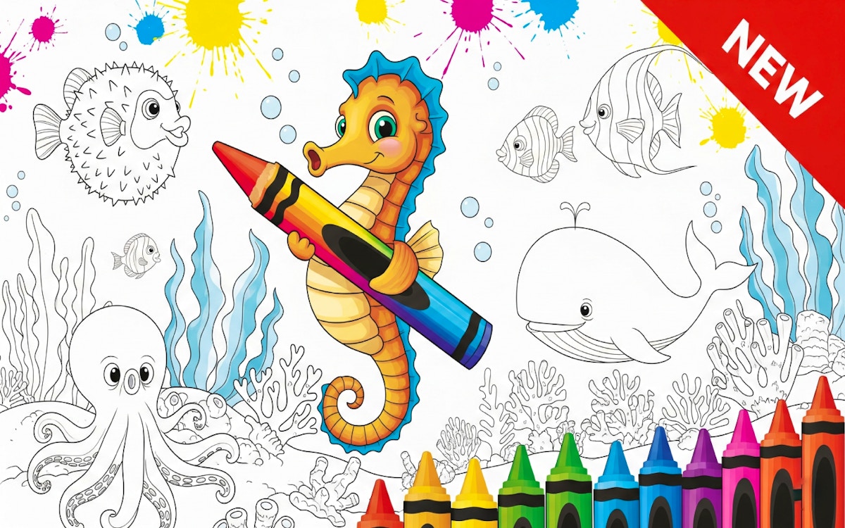 Sea Animal Coloring Book 🕹️ Play Now on GamePix