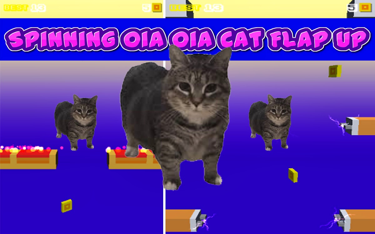 Spinning Oia Oia Cat Flap Up 🕹️ Play Now on GamePix