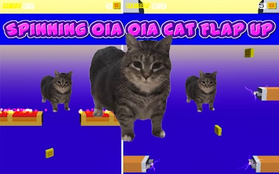 Spinning Oia Oia Cat Flap Up 🕹️ Play Now on GamePix