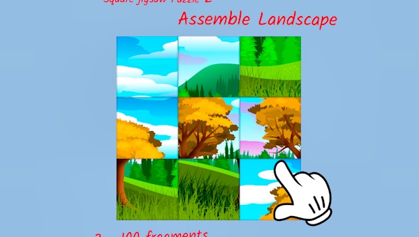 Square Jigsaw Puzzle 2 - Assemble Landscape 🕹️ Play Now on GamePix