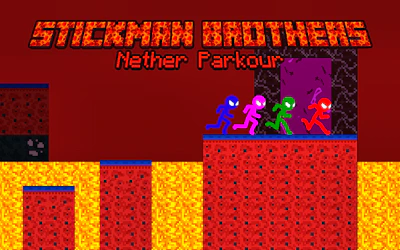 Stickman Brothers Nether Parkour 🕹️ Play Now on GamePix