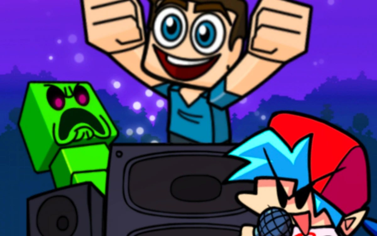 Super Friday Night Funkin' Vs Minecraft 🕹️ Play Now on GamePix