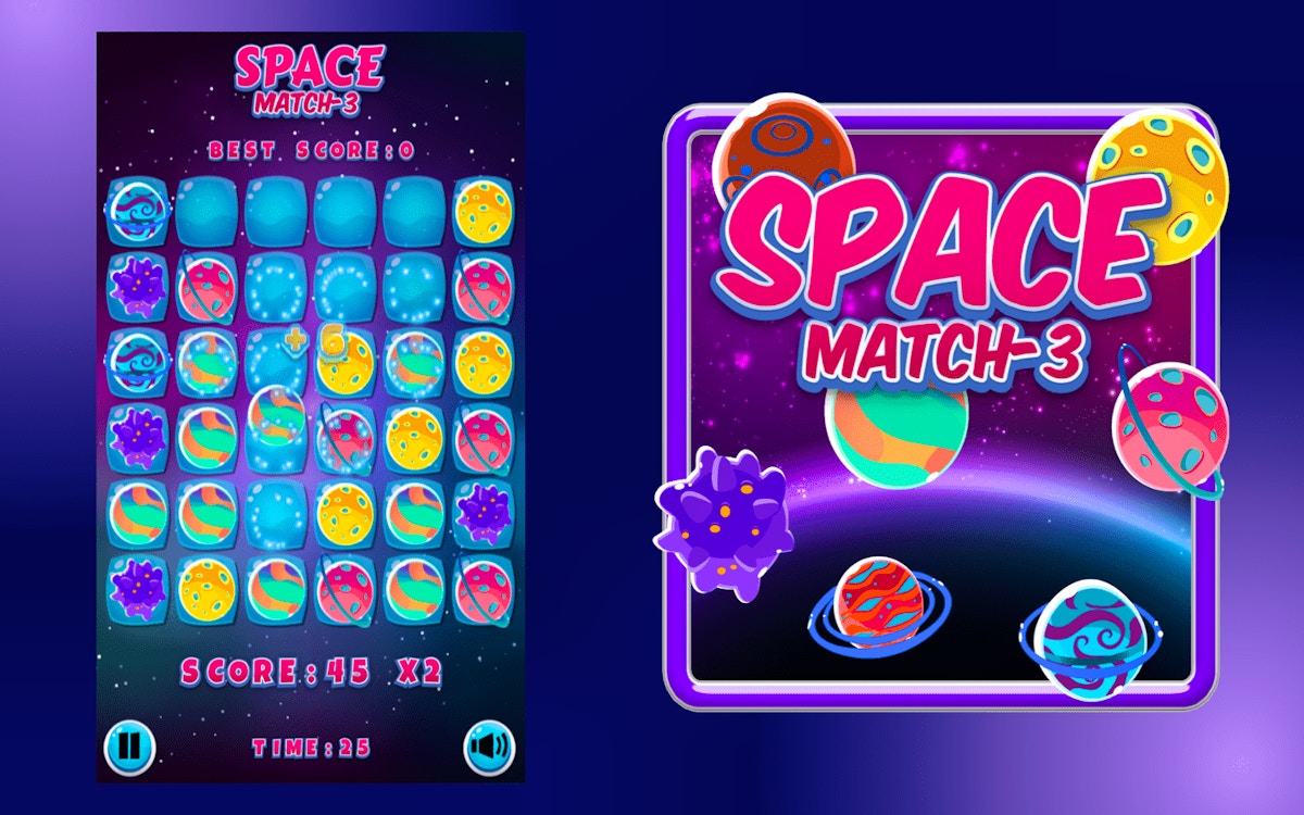 Super Space Match 3 🕹️ Play Now on GamePix