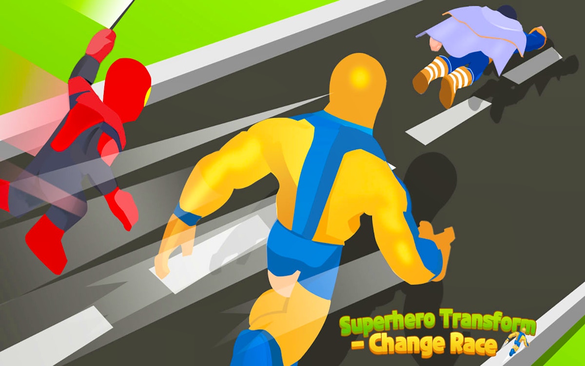 Superhero Transform Change Race 🕹️ Play Now on GamePix