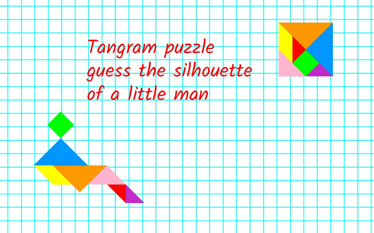Tangram Puzzle Guess The Silhouette Of A Little Man 🕹️ Play Now on GamePix
