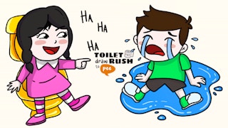 Toilet Rush Draw To Pee 🕹️ Play Now on GamePix