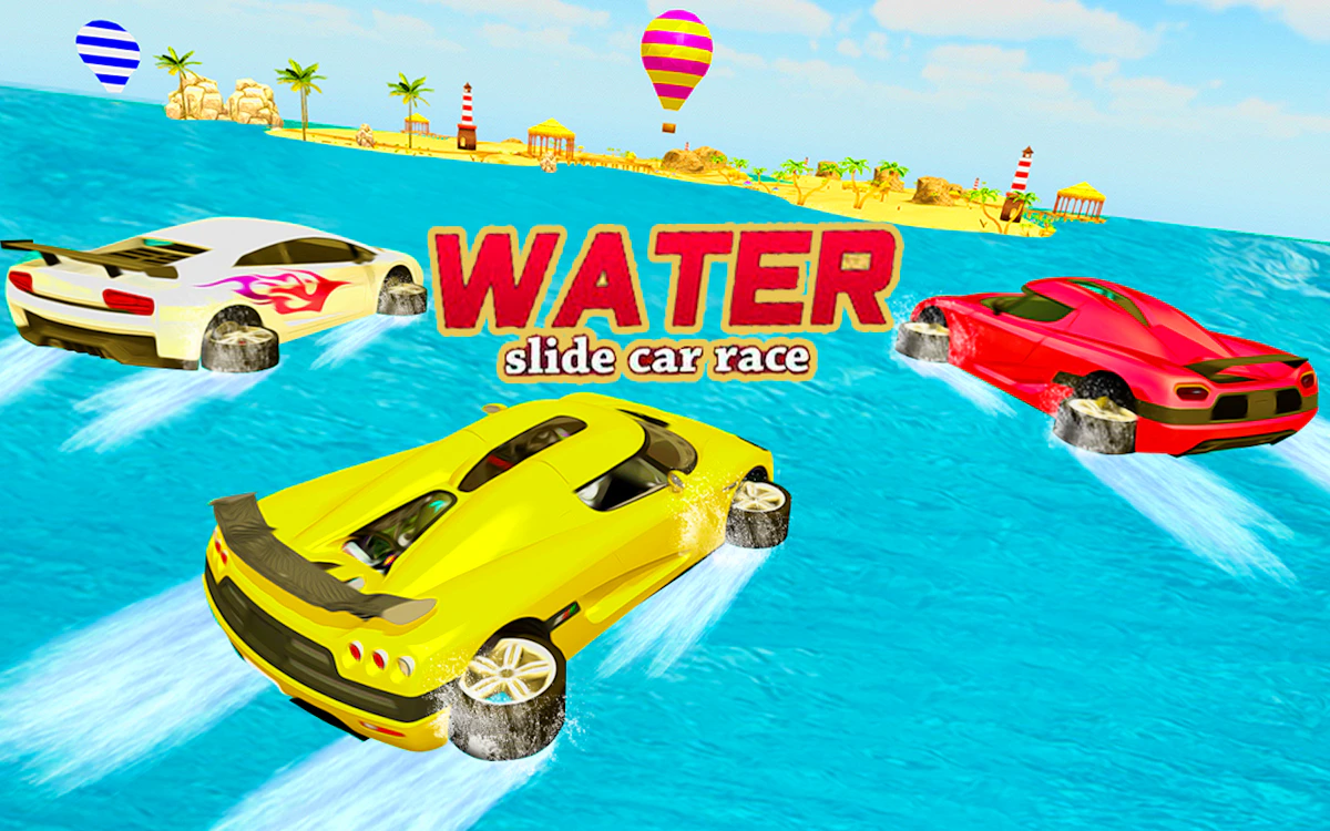 Water Slide Car Race - Water Surfing Stunts 🕹️ Play Now on GamePix