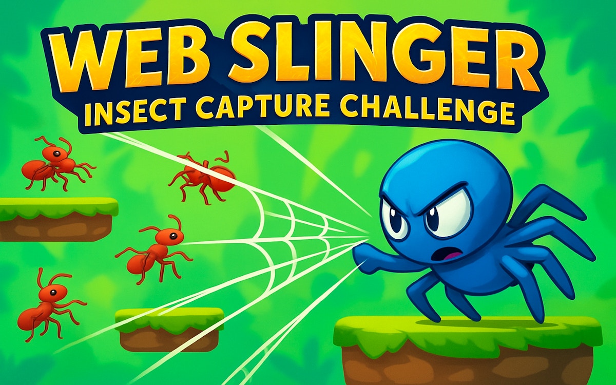 Web Slinger Insect Capture Challenge 🕹️ Play Now on GamePix