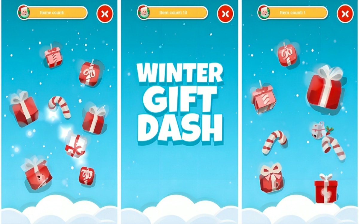Winter Gift Dash 🕹️ Jetzt spielen auf GamePix