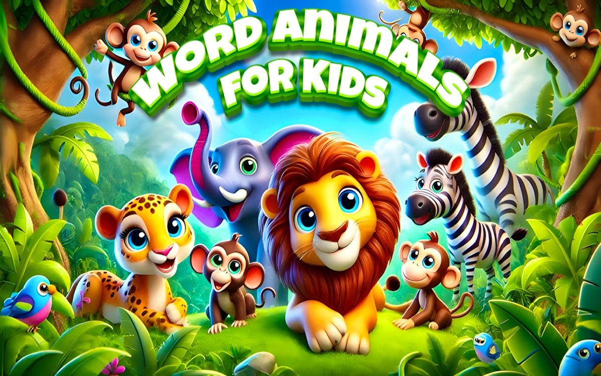 Word Animals For Kids 🕹️ Play Now on GamePix