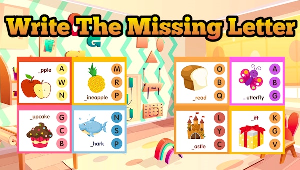 Write The Missing Letter 🕹️ Play Now on GamePix
